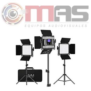 KIT DE LUCES GVM 800D RGB II LED STUDIO 3 CON DIFUSOR - VIDEO BEAMS ...
