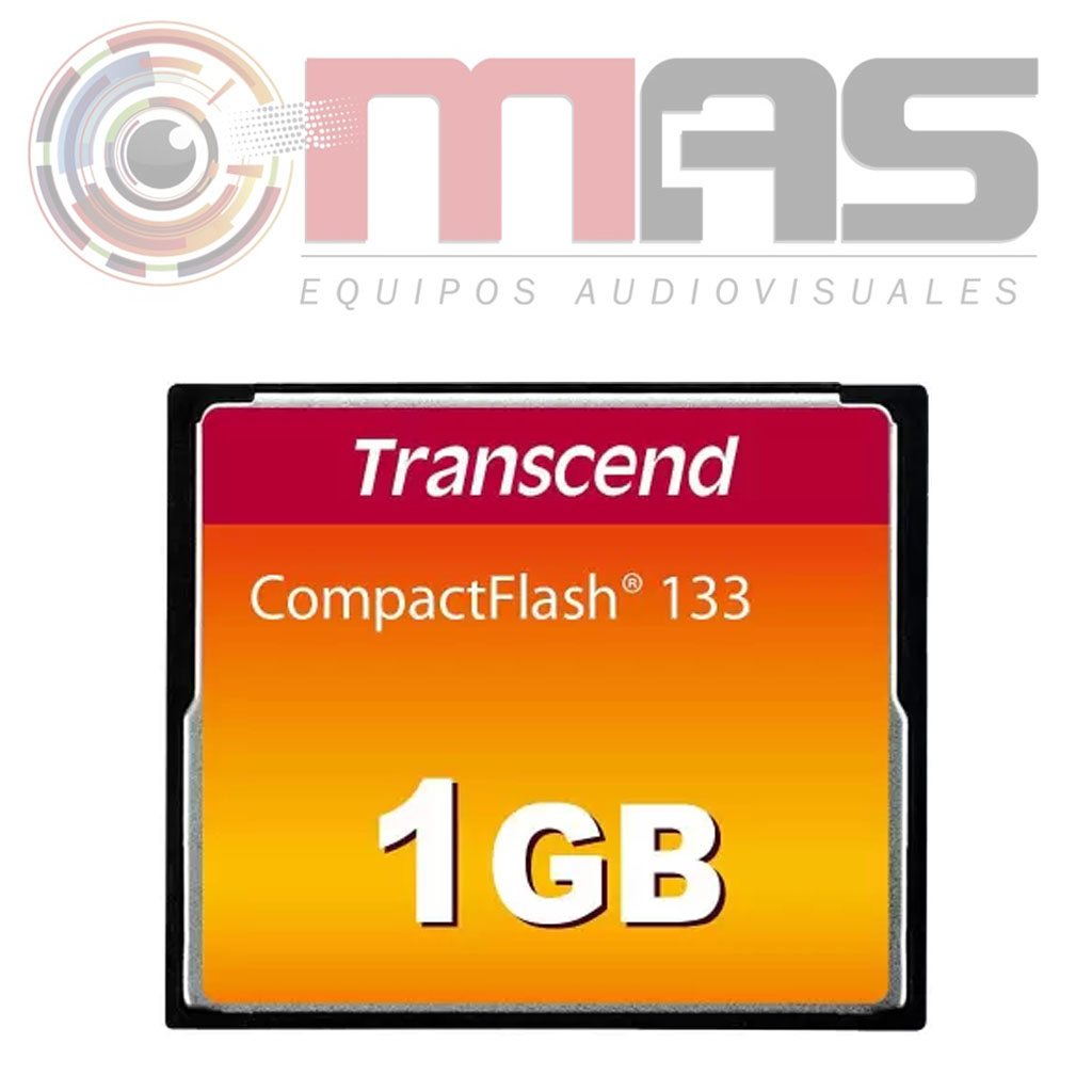 COMPACT FLASH TRANSCEND 1 GB 30 MB - VIDEO BEAMS - PROYECTORES Y CAMARAS